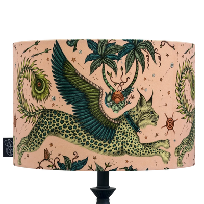 Emma J Shipley Lynx Velvet Lampshade - Blush - Large