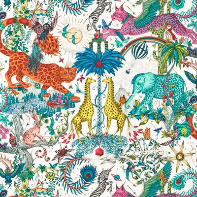 Paradise Lost Indoor Outdoor Fabric - Ivory – Emma J Shipley